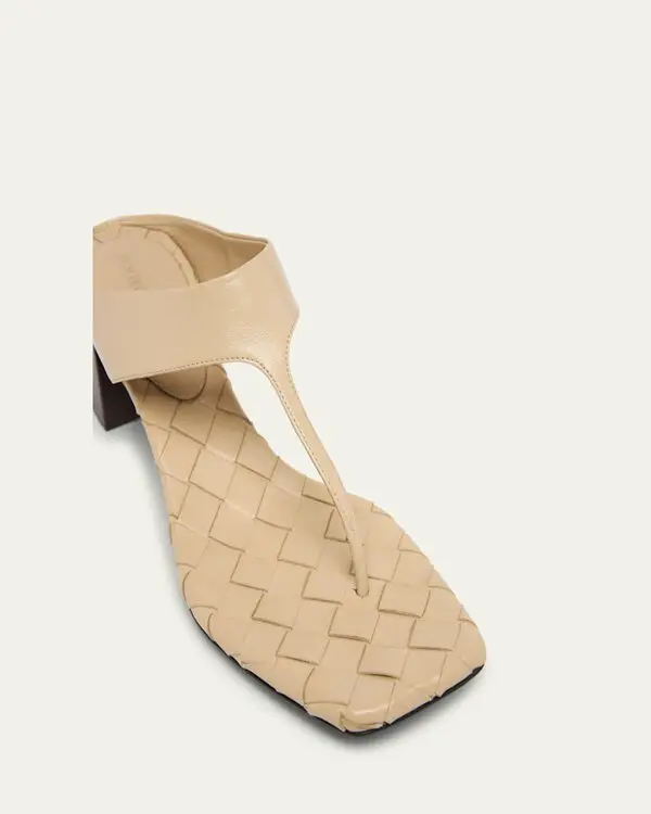 Bottega Veneta Marella Leather Thong Sandals