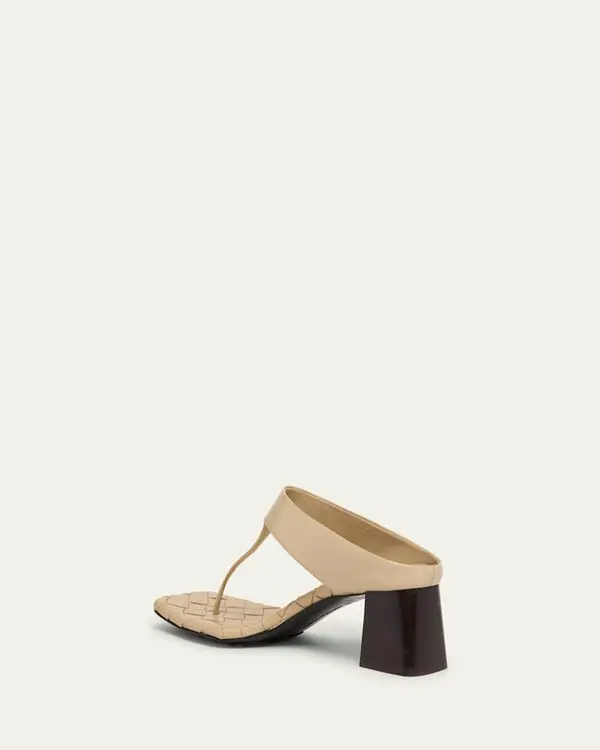 Bottega Veneta Marella Leather Thong Sandals