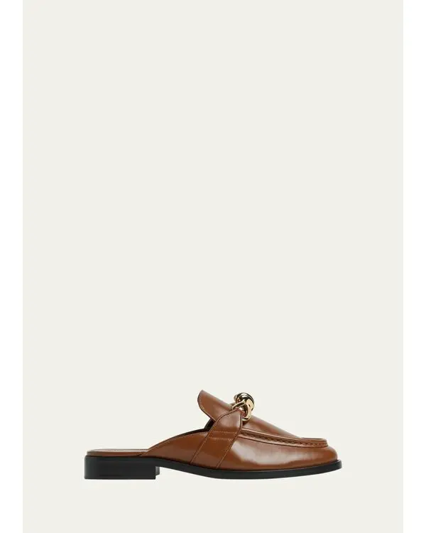 Bottega Veneta Astaire Knot Loafer Mules - Brown