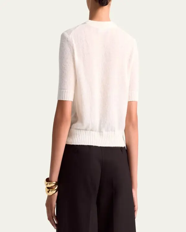 Altuzarra Ty Alpaca Short Sleeve Sweater