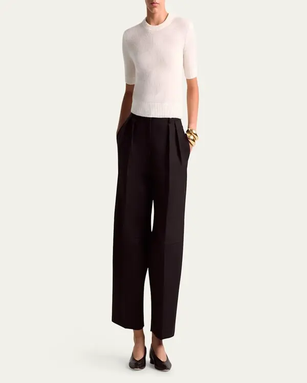 Altuzarra Ty Alpaca Short Sleeve Sweater