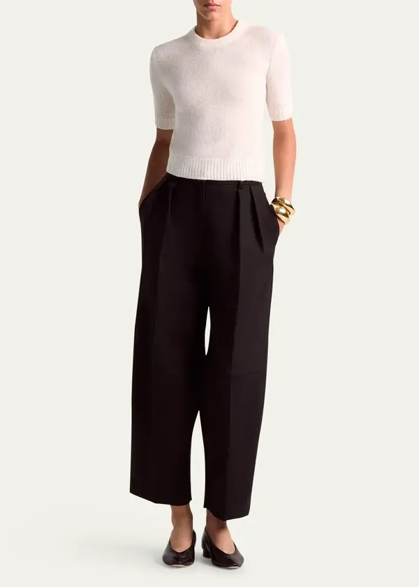 Altuzarra Ty Alpaca Short Sleeve Sweater