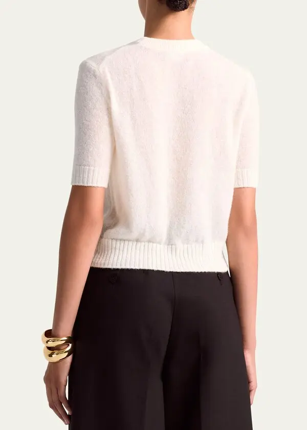 Altuzarra Ty Alpaca Short Sleeve Sweater