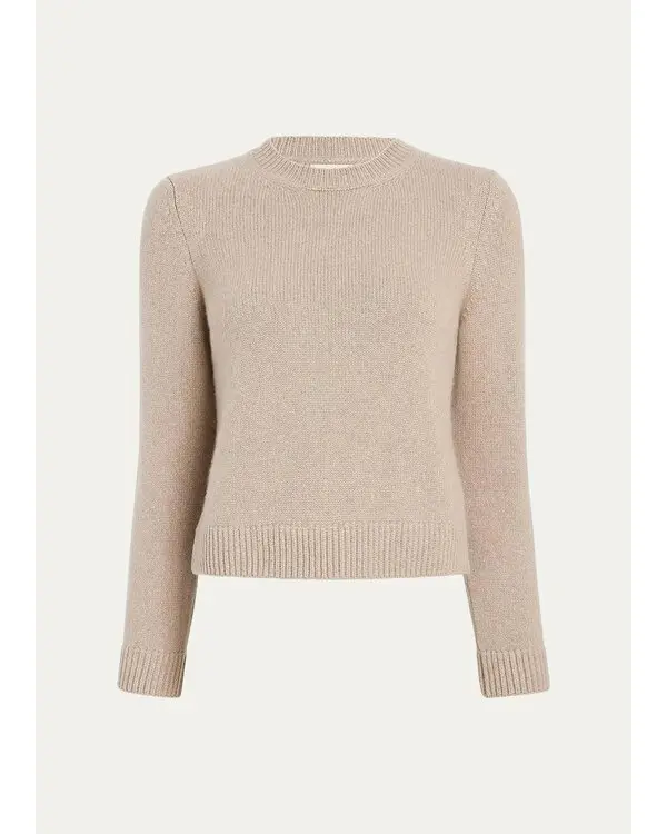 Khaite Leta Cashmere Crewneck Sweater - Putty
