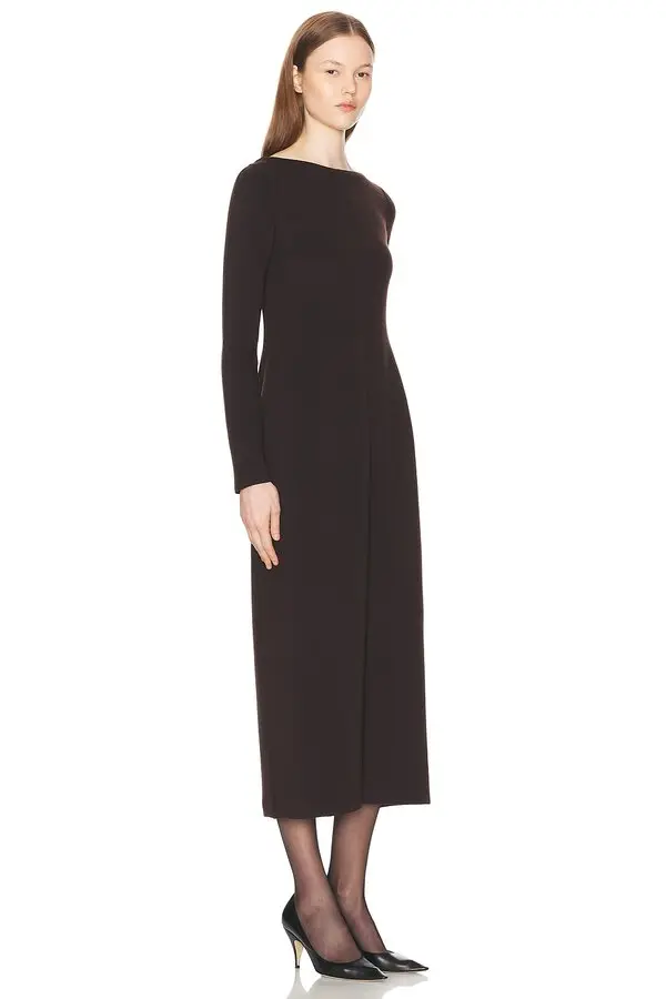 the row brown dress Row Plain midi dress, four leaf clover