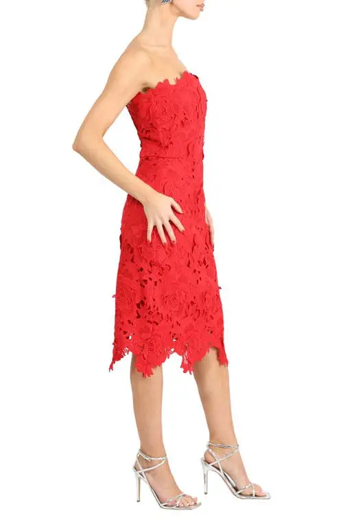 Adelyn Rae Jade Strapless Lace Dress