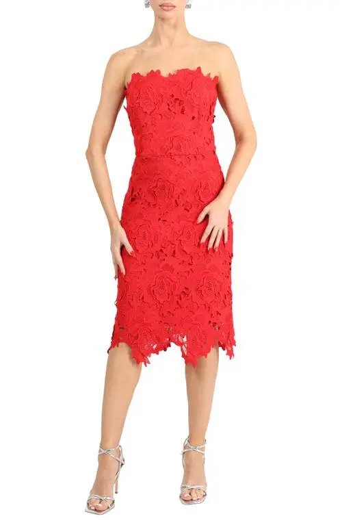 Adelyn Rae Jade Strapless Lace Dress