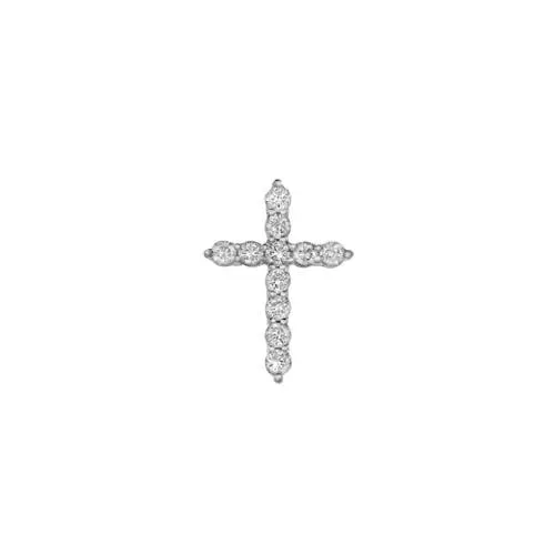 LUVMYJEWELRY 10k Gold Diamond Cross Pendant - 10k Rose Gold