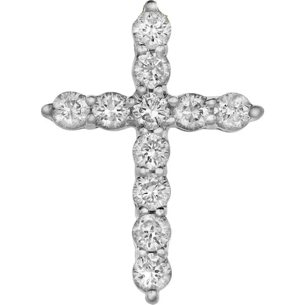 LUVMYJEWELRY 10k Gold Diamond Cross Pendant - 10k Rose Gold