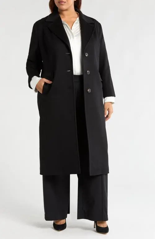 Fleurette Holland Longline Wool Coat - Black