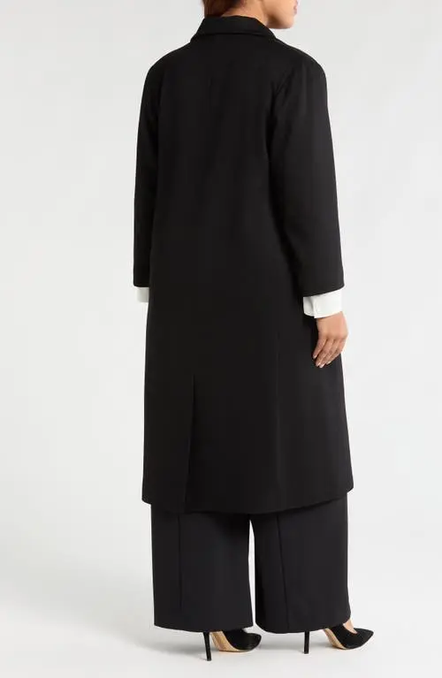Fleurette Holland Longline Wool Coat - Black