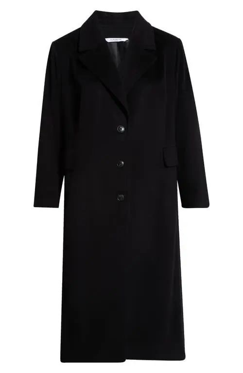 Fleurette Holland Longline Wool Coat - Black