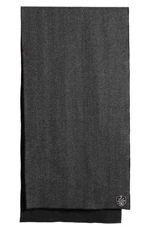 CLIFTON WILSON Herringbone Double Face Wool Scarf