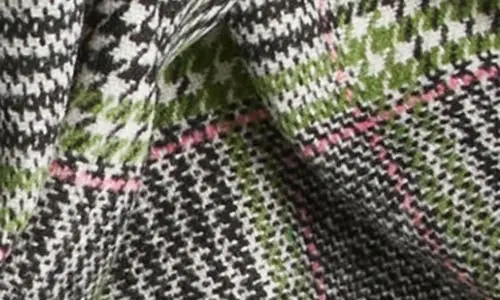 CLIFTON WILSON Glen Plaid Wool Scarf - Black