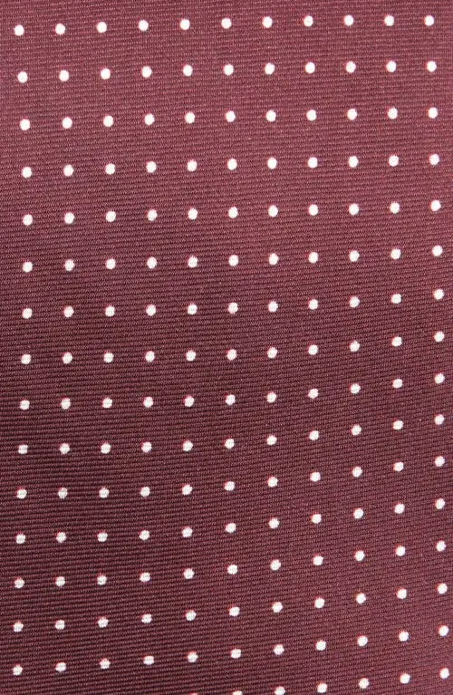 CLIFTON WILSON Polka Dot Standard Neck Tie - Maroon