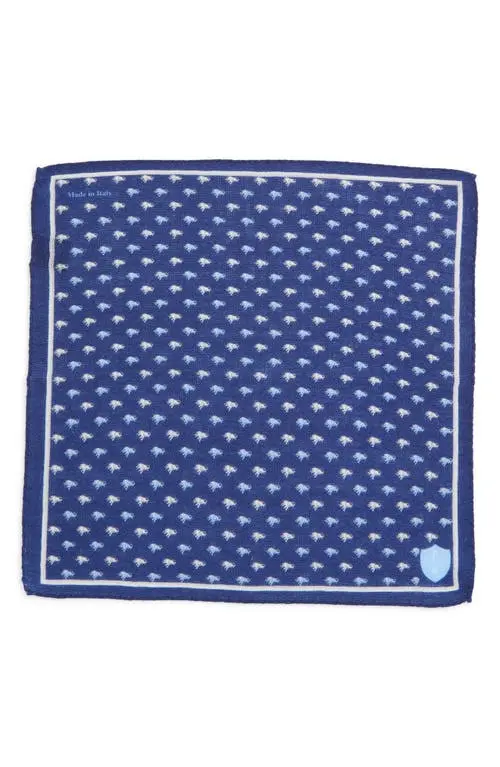 CLIFTON WILSON Print Wool Pocket Square