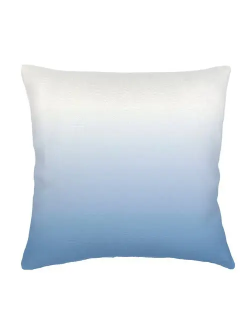 Anaya Ombre Linen Pillow With Down Insert - Coastal Blue