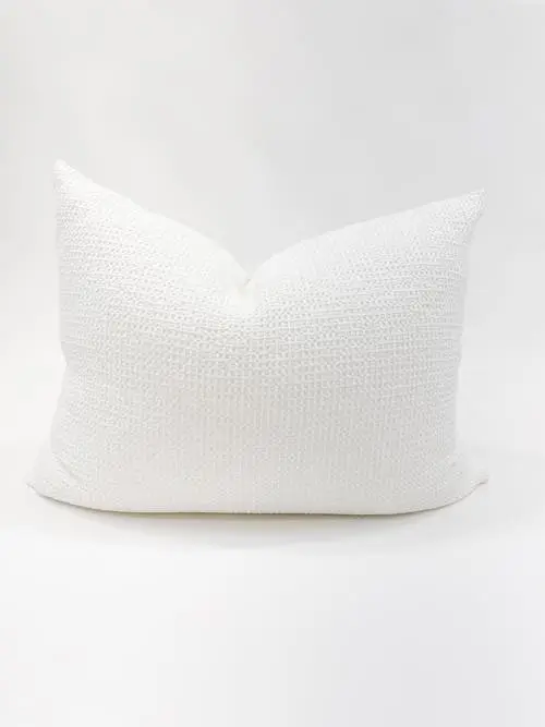 Anaya Dutch Euro Cotton Waffle Bed Pillow Cover Only - White