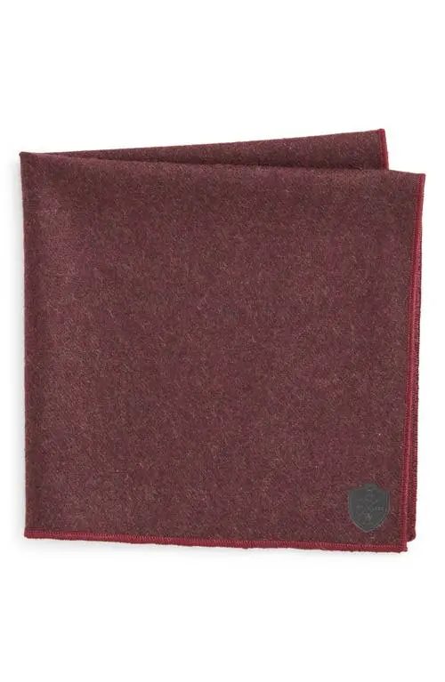 CLIFTON WILSON Cashmere Pocket Square - Burgundy