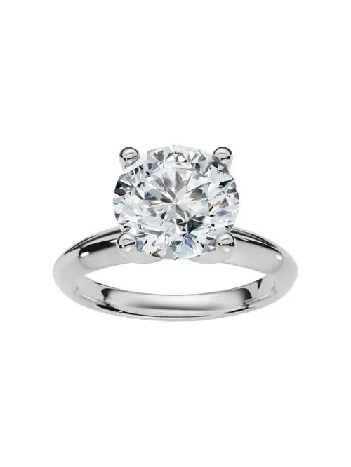 BLISS DIAMOND Certified 2ct Lab Grown Diamond Solitaire Ring - 14k White Gold