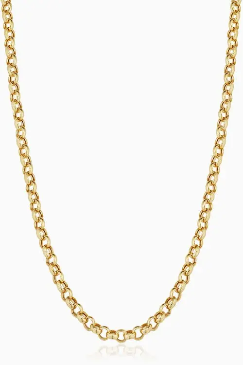 ORADINA 14k Gold Rimini Rolo Chain Necklace - Yellow Gold