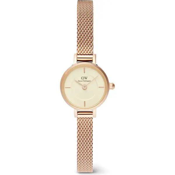 DANIEL WELLINGTON Petite Mini Melrose Mesh Watch - Rose Gold