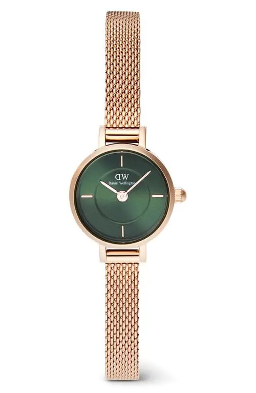 DANIEL WELLINGTON Petite Mini Melrose Mesh Watch - Rose Gold
