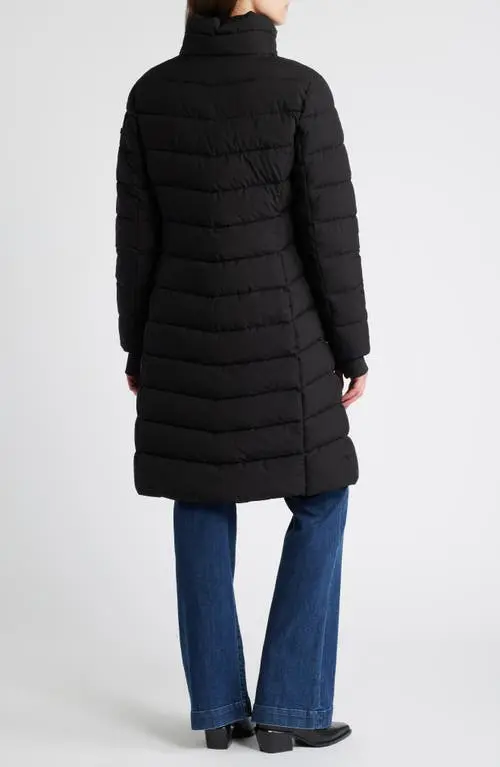 Bcbgmaxazria Water-resistant Hooded Puffer Jacket - Black