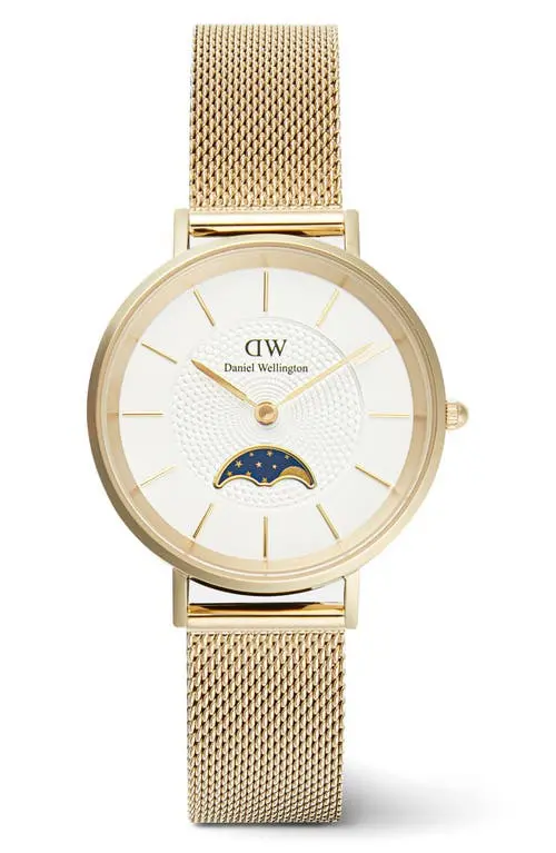 DANIEL WELLINGTON Petite Moonphase Bracelet Watch - Gold