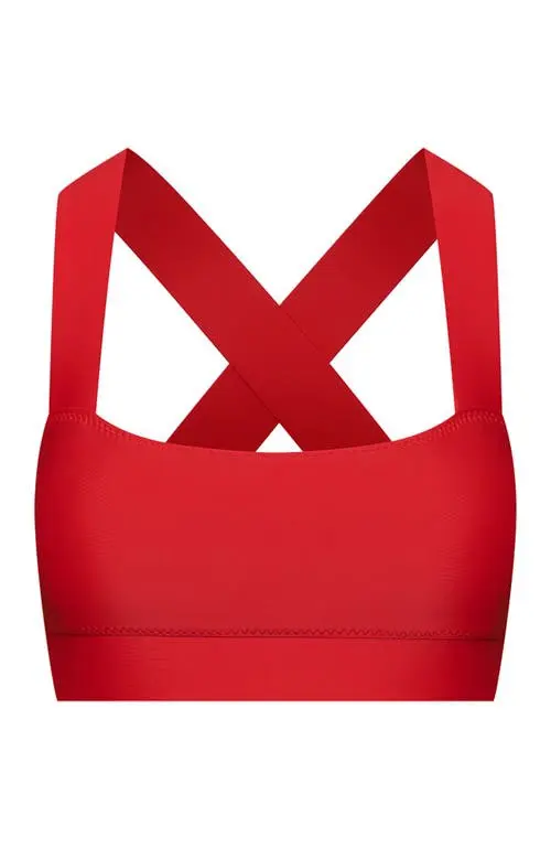 ANSEA The Reversible Sporty Bikini Top - Hyper Red/berry