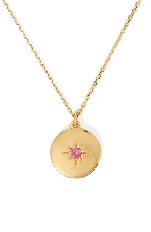 Kate Spade New York Medallion Necklace - Pink/ Gold