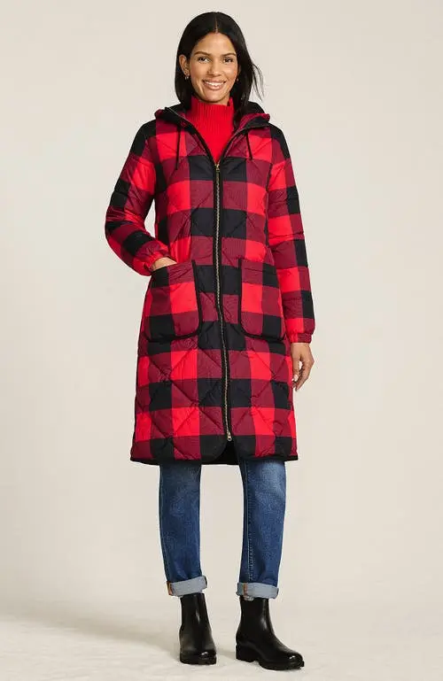 LANDS' END Featherfree Insulated Diamond Quilted Maxi Coat