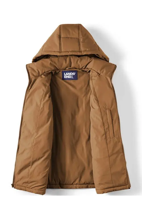 LANDS' END Featherfree Insulated Diamond Quilted Jacket - Canyon Camel