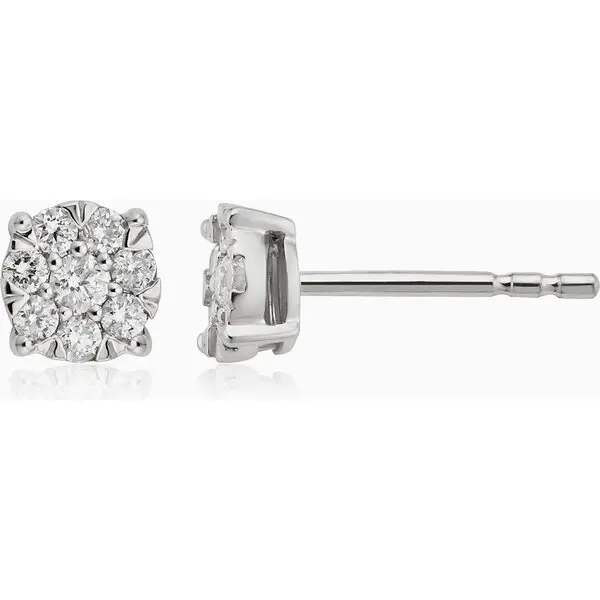 ORADINA 14k Gold Diamond Stud Earrings - White Gold - Diamonds