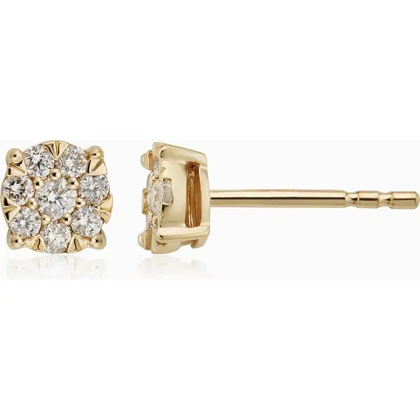 ORADINA 14k Gold Diamond Stud Earrings - Yellow Gold - Diamonds