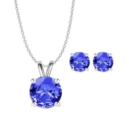 DONATELLO GIAN Name Sterling Silver Tanzanite Set - Blue