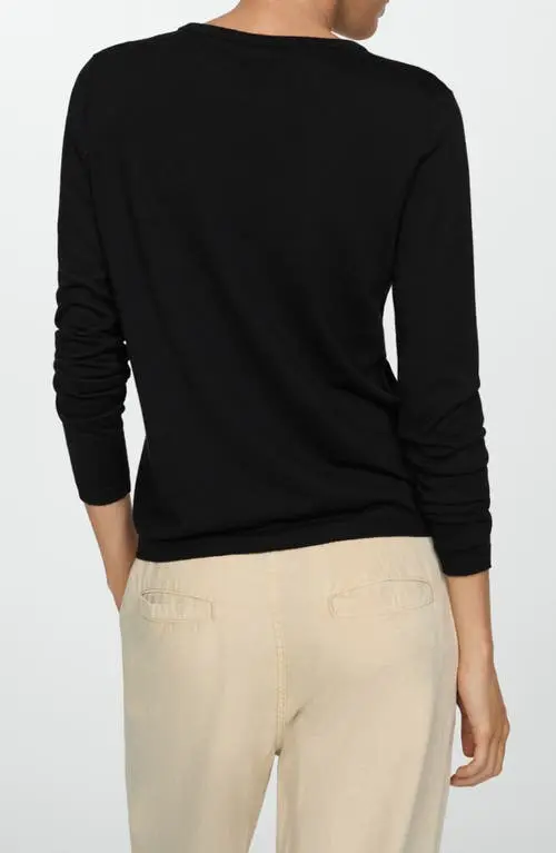Mango Lightweight Crewneck Sweater