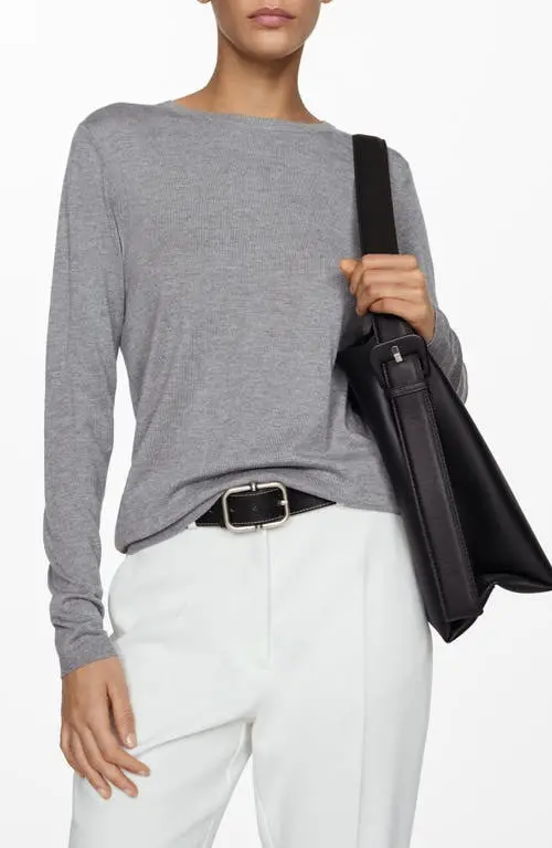 Mango Lightweight Crewneck Sweater