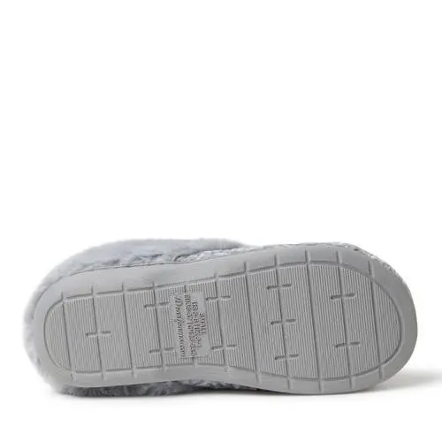DEARFOAMS Claire Cable Knit Chenille Clog Slipper - Sleet