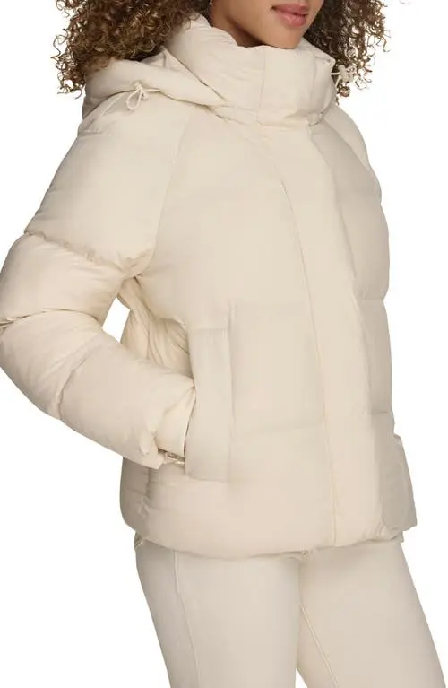 LEVI'S Hooded Quilted Puffer Jacket - Off White