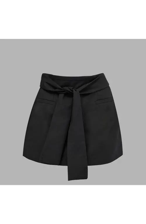 BLVCK PARIS Signature Tie-front Skirt