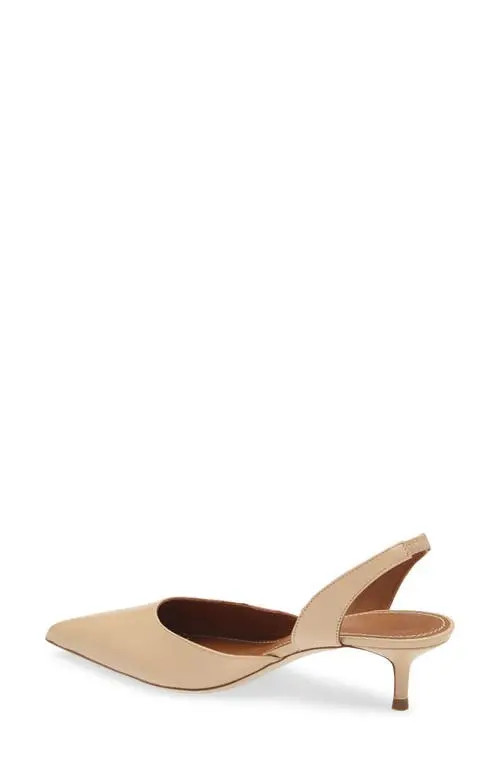 Staud Sebastion Slingback Pointed Toe Pump - Porcini