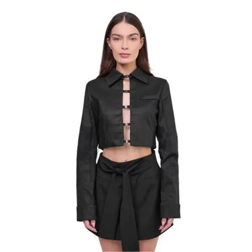 BLVCK PARIS Linen Cropped Jacket