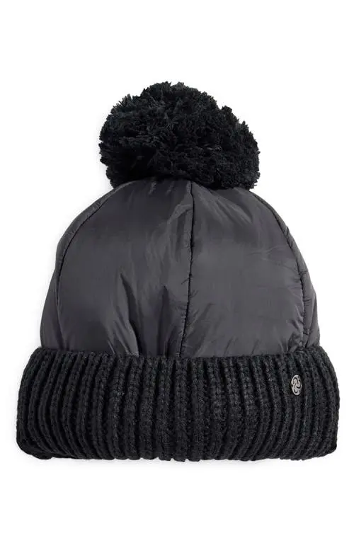 Zella Mixed Media Beanie - Black
