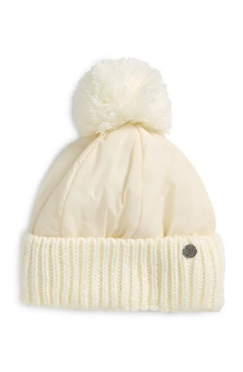 Zella Mixed Media Beanie - Ivory Egret