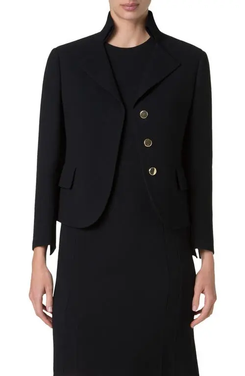 Akris Amber Virgin Wool Crop Jacket