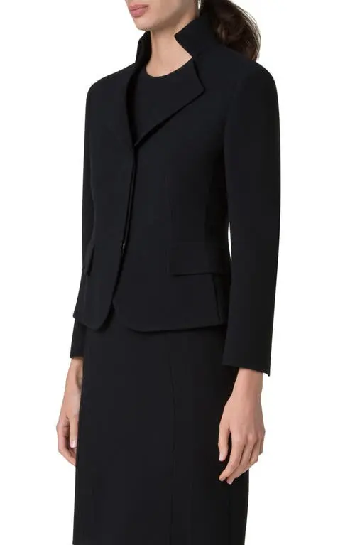 Akris Amber Virgin Wool Crop Jacket