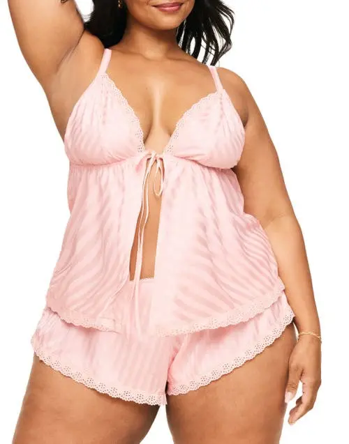 ADORE ME Trish Cami & Shorts Set Lingerie - Light Pink