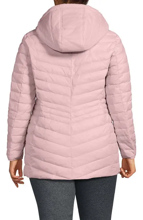LANDS' END Wanderweight Packable Down Jacket - Light Mauve