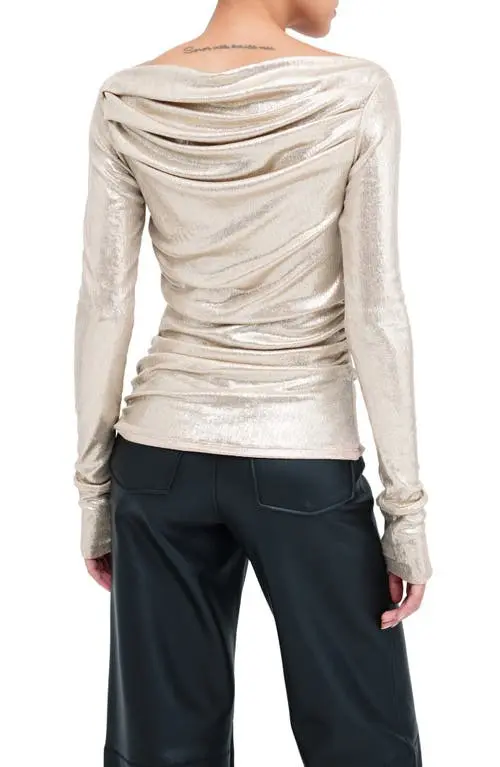 MARCELLA Cooper Metallic Long Sleeve Shirt - Stardust